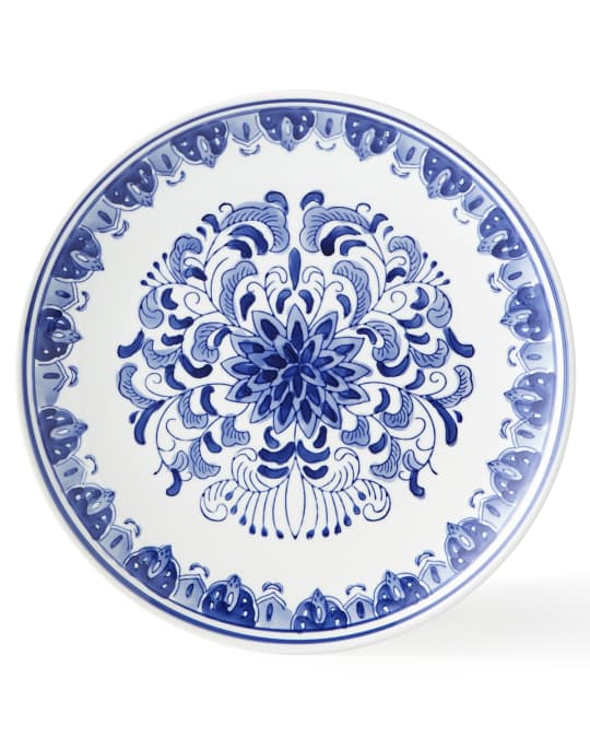 blue pattern plates
