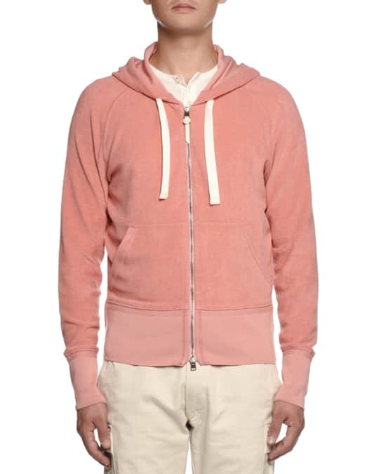 TOM FORD Terry Cloth Zip-Front Hoodie | Neiman Marcus