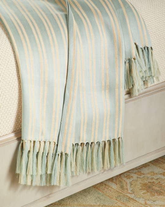Ralph Lauren Home Bretton Stripe Throw Blanket, 54" x 72" | Neiman Marcus