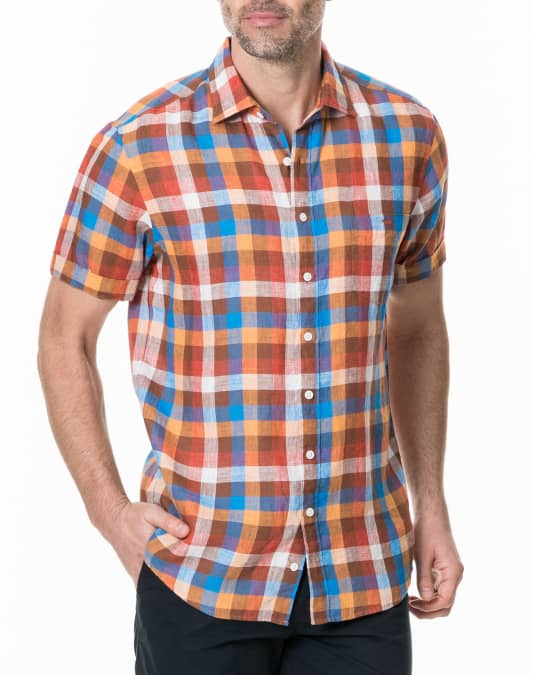 Rodd & Gunn Men's Carrick Plaid-Print Shirt | Neiman Marcus