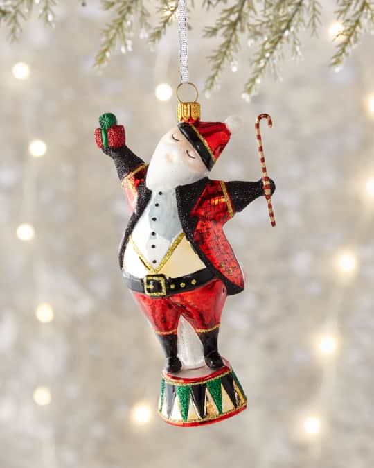 Christmas Book Art Santa Ornament | Neiman Marcus