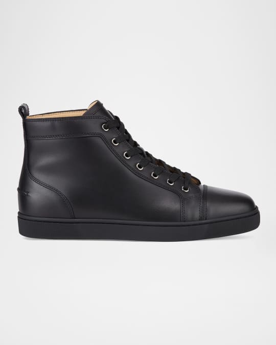 Christian Louboutin Men's Louis Leather High-Top Sneakers | Neiman Marcus