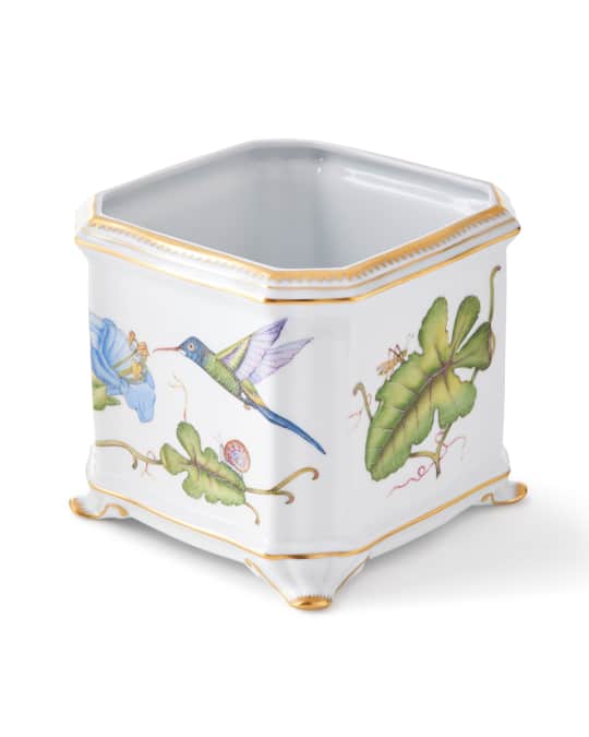 Anna Weatherley Hummingbird Square Cachepot | Neiman Marcus