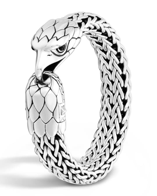 John Hardy Men's Silver Eagle Head Chain Bracelet | Neiman Marcus