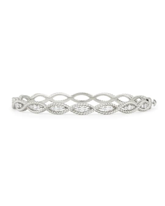 Roberto Coin Barocco 18k Gold Diamond Oval Bangle Bracelet | Neiman Marcus