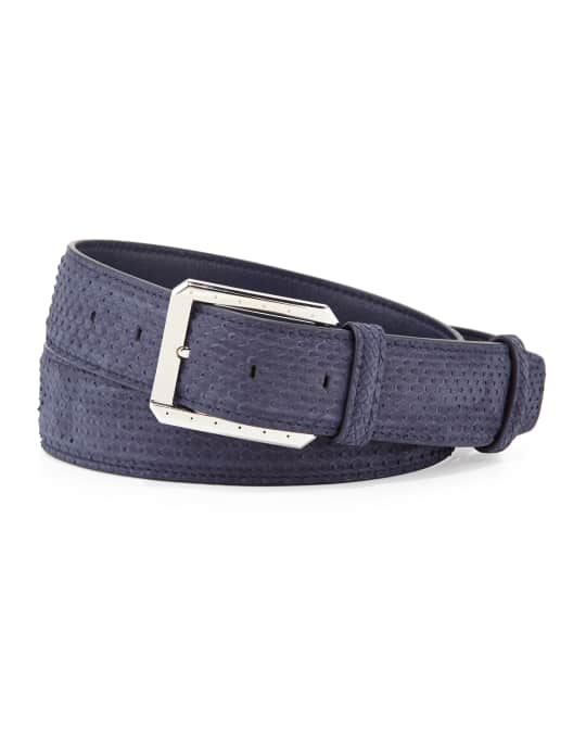 Stefano Ricci Python Belt w/Palladium Buckle | Neiman Marcus