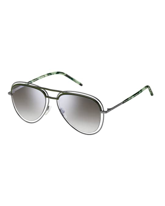 Marc Jacobs Wire-Rim Aviator Sunglasses | Neiman Marcus