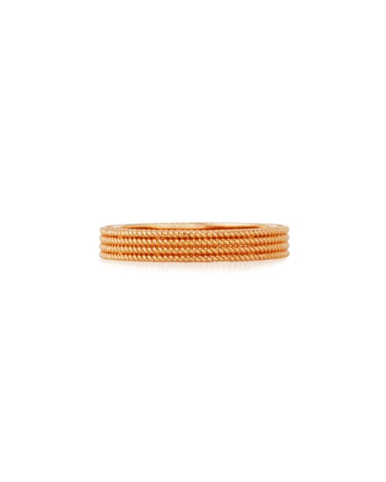 Roberto Coin Symphony Collection 18K Gold Stacked Barocco Ring | Neiman ...