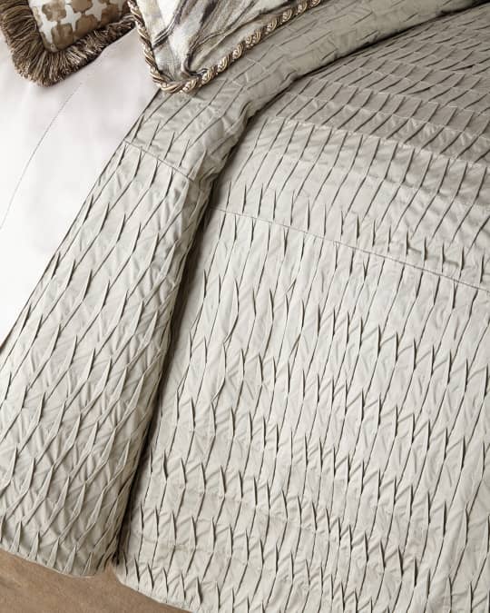 Sweet Dreams Queen Pleat-Textured Coverlet | Neiman Marcus