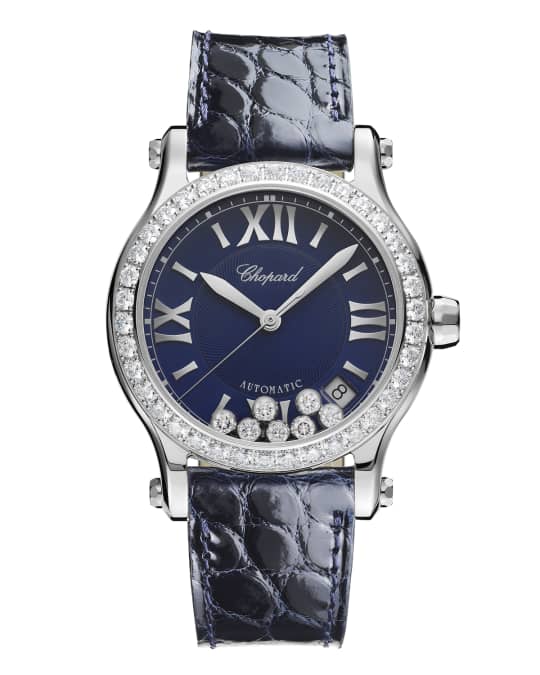 Chopard 36 mm Happy Sport Automatic Watch with Diamonds | Neiman Marcus