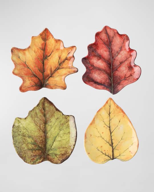 Juliska Forest Walk Leaf Plates, Set of 4 | Neiman Marcus