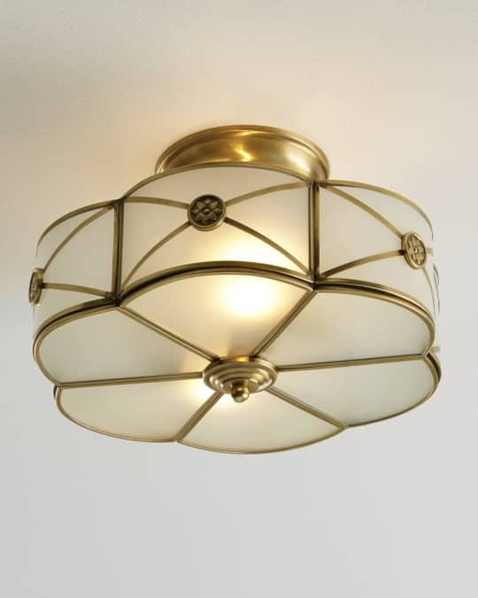 Preston 2-Light Semi-Flush-Mount Ceiling Fixture | Neiman Marcus