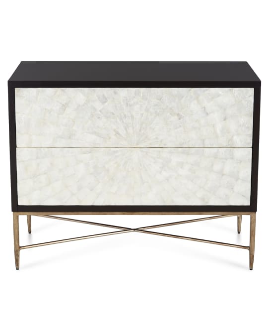 Bernhardt Interiors Adagio Bachelor's Chest w/ Inlaid Capiz Shells ...