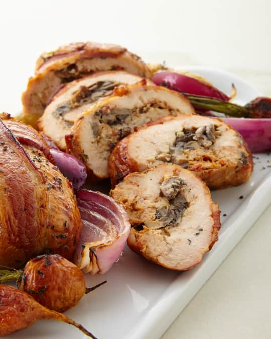 Alewel's Country Meats Bacon-Wrapped Stuffed Chicken Breasts | Neiman ...