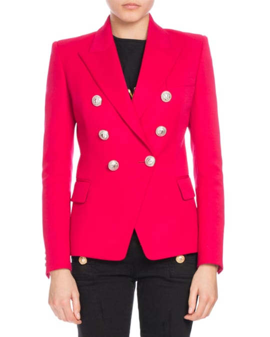 Balmain Double-Breasted Wool Blazer | Neiman Marcus