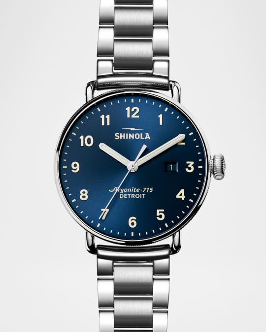 Shinola Men's The Canfield Stainless Steel Bracelet Watch, 43mm ...
