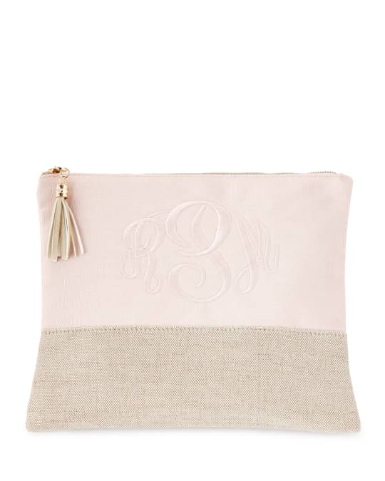 Pink Large Linen Pouch | Neiman Marcus