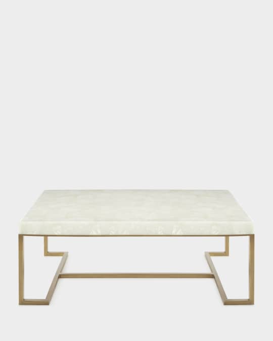 John-Richard Collection Rectangular Calcite Coffee Table | Neiman Marcus