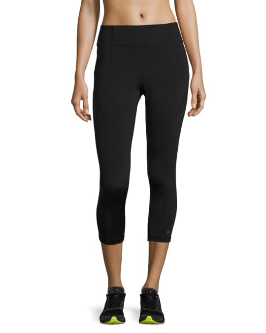 Aurum Paneled High-Rise Cropped Leggings | Neiman Marcus