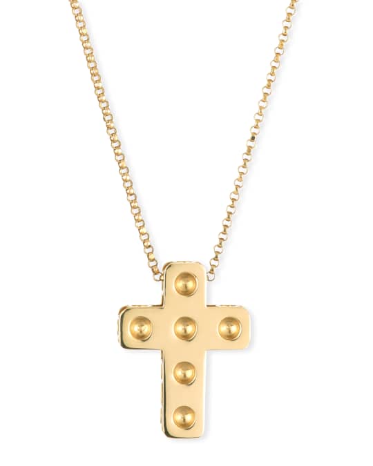 Roberto Coin 18K Gold Pois Mois Cross Necklace | Neiman Marcus