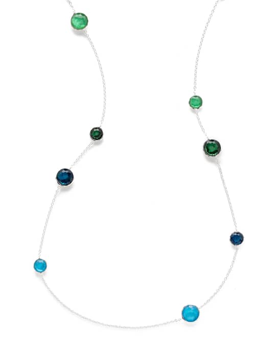 Ippolita Mixed Multi Stone Station Necklace in Sterling Silver | Neiman ...