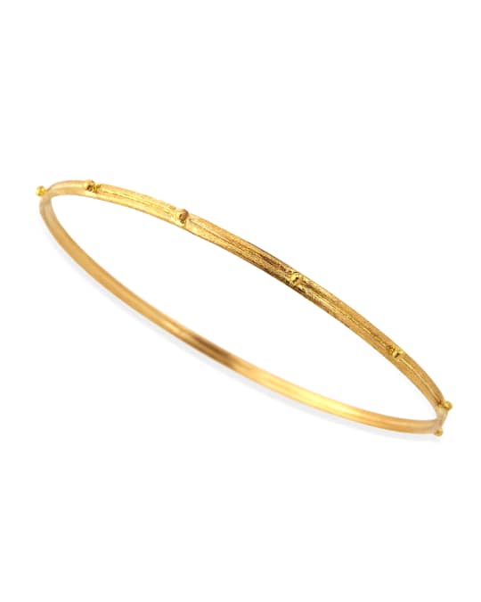 Armenta 18k Gold Granulated Bangle | Neiman Marcus