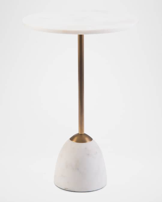 John-Richard Collection Zeke Marble Martini Side Table | Neiman Marcus