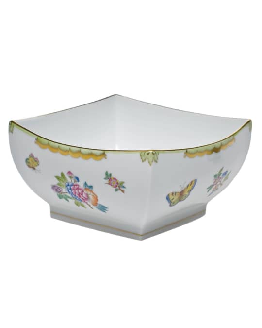 Herend Queen Victoria Large Square Bowl | Neiman Marcus