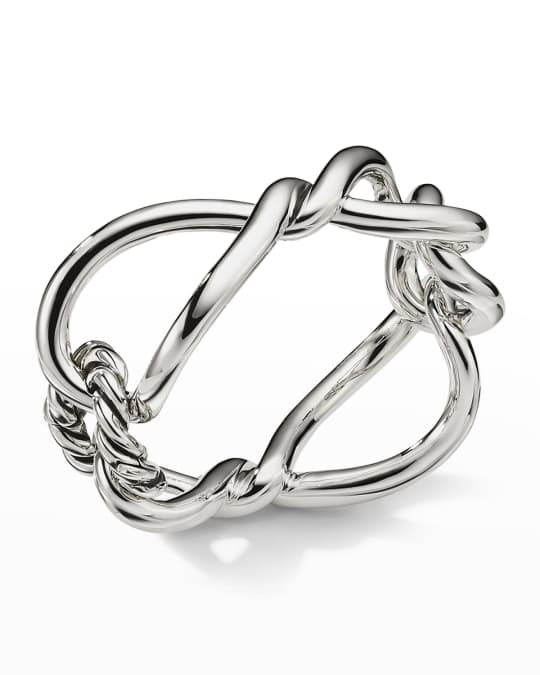 David Yurman Continuance Bold Twisted Sterling Silver Bracelet | Neiman Marcus