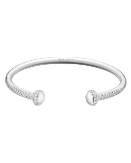 PIAGET Possession 18K White Gold Open Medium-Model Bangle with Diamonds ...