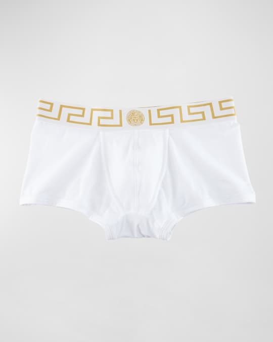 Versace Greek Key Low-Rise Trunks | Neiman Marcus