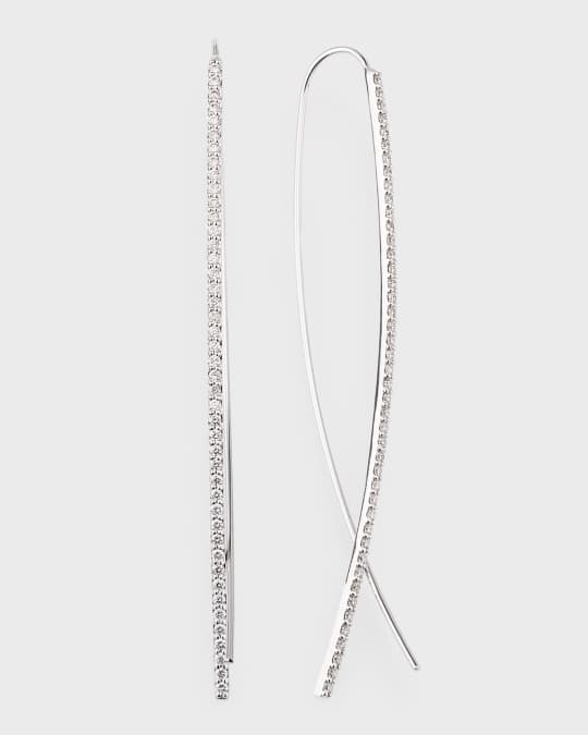 LANA 14K Gold Flawless Narrow Flat Upside Down Hoop Earrings | Neiman ...