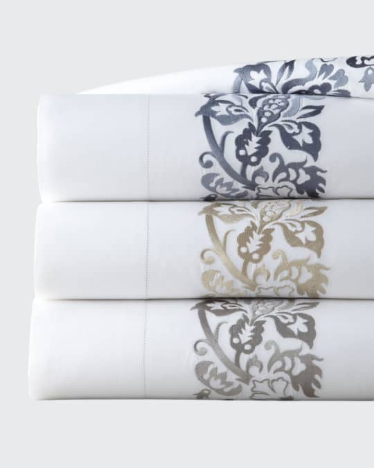Sferra Saxon Standard Embroidered Pillowcase Pair | Neiman Marcus