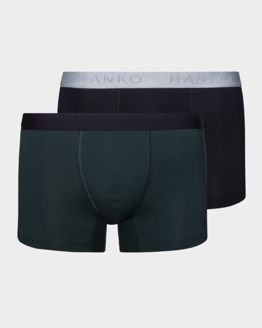 Hanro Men's Cotton Essentials Boxer Briefs 2-Pack | Neiman Marcus