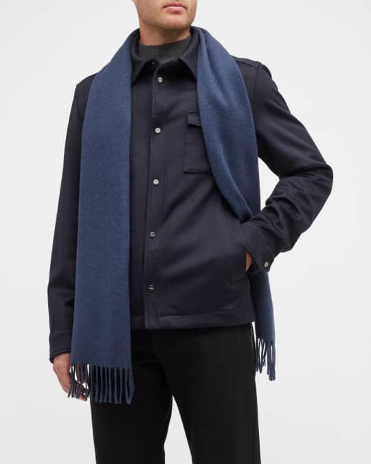 Eton Men's Cashmere Fringe Scarf | Neiman Marcus