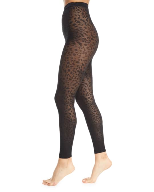 Wolford Avril Leopard-Print Footless Tights | Neiman Marcus