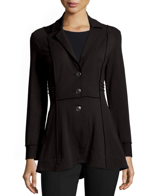 NIC+ZOE Three-Button Seamed Riding Jacket | Neiman Marcus