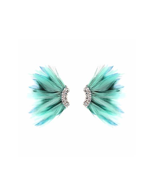 Mignonne Gavigan Lux Feather Mini Madeline Earrings | Neiman Marcus
