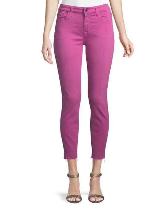 Jen7 Ankle Skinny Jeans w/ Released Hem | Neiman Marcus