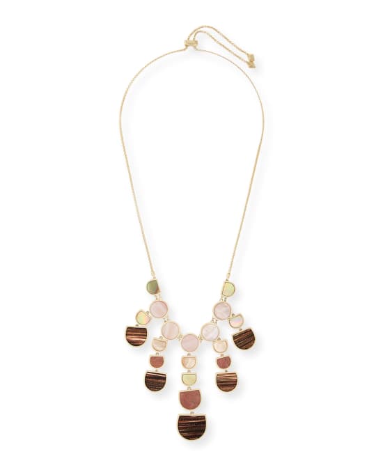 Kendra Scott Corbin Mixed Stone Bib Statement Necklace | Neiman Marcus
