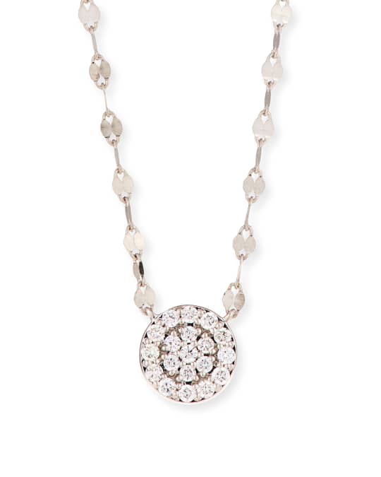 LANA 14k Flawless Diamond Pave Disc Pendant Necklace | Neiman Marcus