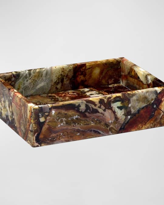 Mike & Ally Petrified Wood Soap Dish | Neiman Marcus