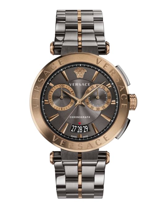 Versace Aion Chronograph Bracelet Watch, Silver | Neiman Marcus