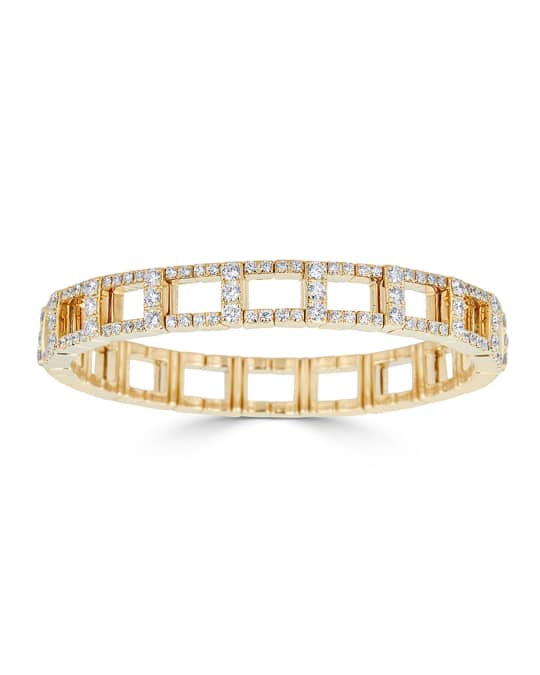 ZYDO 18k Yellow Gold Stretch Link Bracelet w/ Diamonds | Neiman Marcus