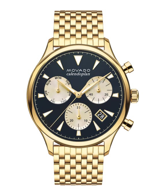 Movado Men's Heritage Series Calendoplan Bracelet Watch, Gold | Neiman ...