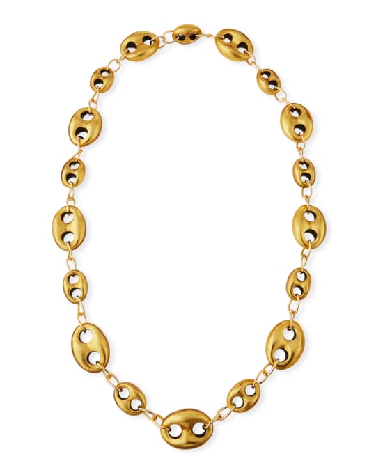 Viktoria Hayman Marine Open-Link Golden Foil Chain Necklace | Neiman Marcus