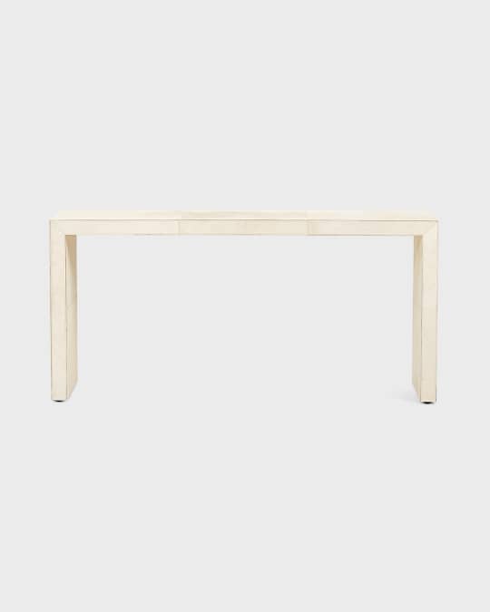 Bernhardt Interiors Seward Hair on Hide Wrapped Console Table | Neiman Marcus