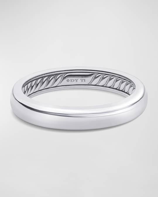 David Yurman Men's Streamline Thin Gray Titanium Band Ring | Neiman Marcus