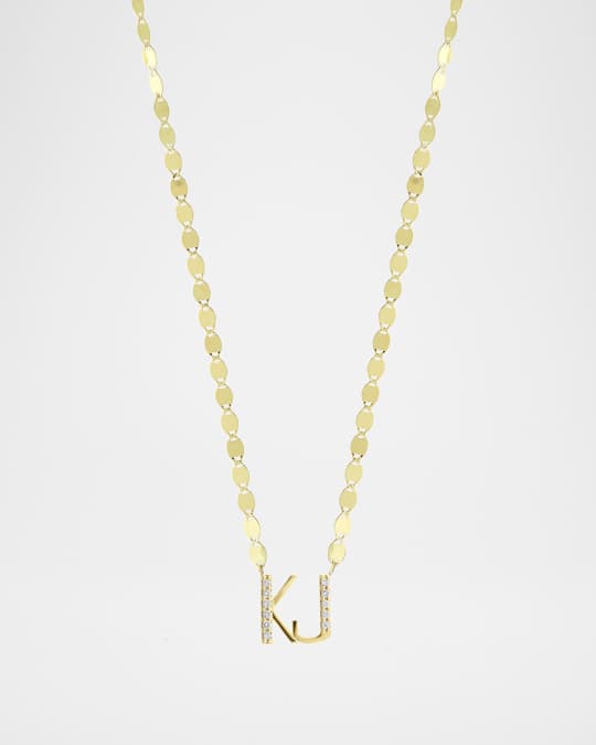 LANA Gold Personalized Two-Letter Pendant Necklace w/ Diamonds | Neiman ...