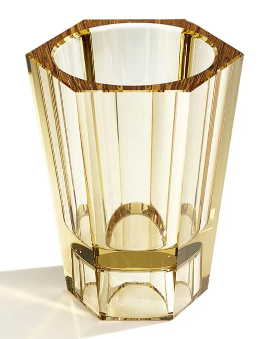 Atelier Swarovski Medium Reversible Crystal Vase, Topaz | Neiman Marcus
